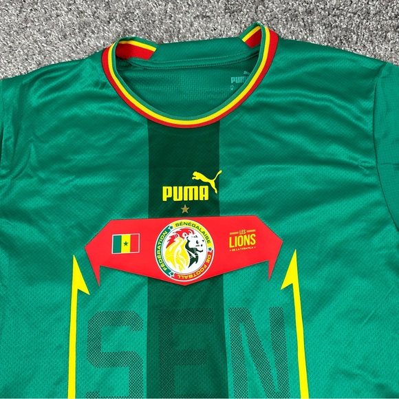 Puma | Shirts | Puma Senegal Away 22223 Mens Soccer Jersey Green Size M ...